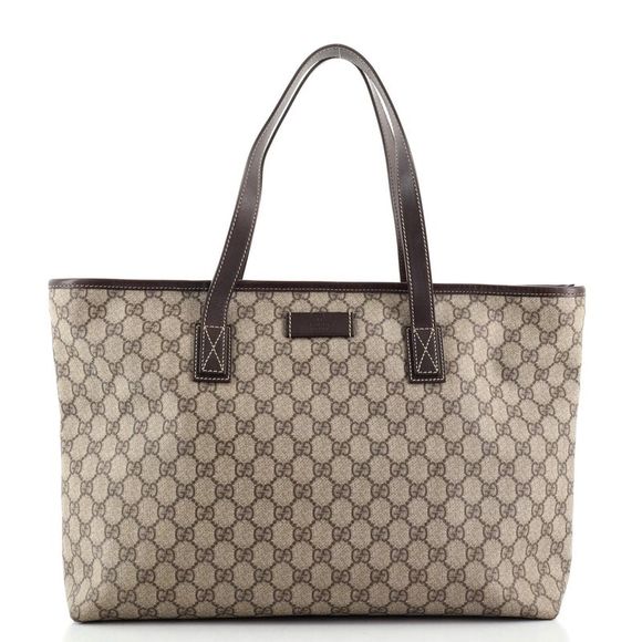 Gucci | Bags | Gucci Plus Tote Gg Coated Canvas Medium Brown | Poshmark